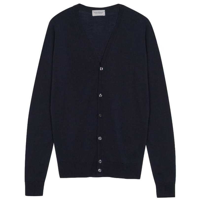 Shop Sydney's Toronto | John Smedley Midnight Navy Merino Wool Cardigan
